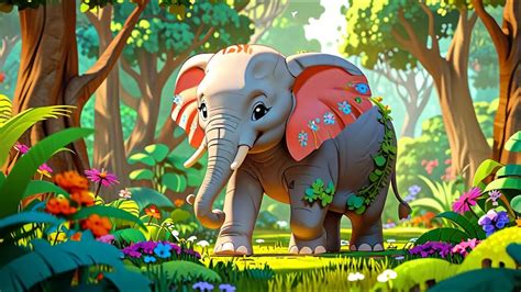 Ek Mota Hathi Jhoom Ke Chala Animated Hindi Nursery Rhyme Youtube