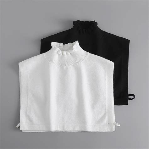 Wavy Turtleneck Dickie Turtleneck Neck Warmer Durable Elegant For Women