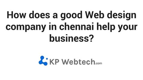 Ppt Good Web Design Company In Chennai Help Your Business Powerpoint