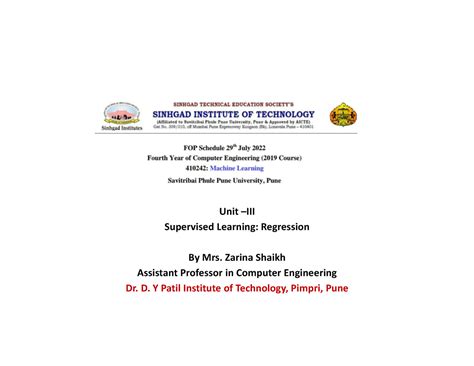 Ml Unit 3 Machine Learning Unit 3 Unit Iii Supervised Learning