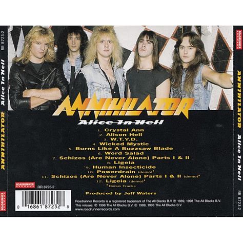 Annihilator Alice In Hell Cd 0016861872328