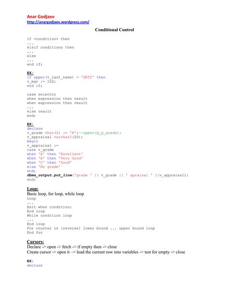 Conditional Control Pdf