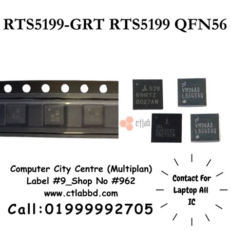RTS5199-GRT RTS5199 QFN56 FOR LAPTOP MOTHERBOARD - CTLAB