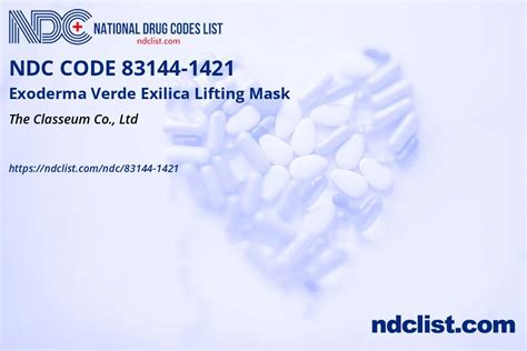 Ndc 83144 1421 Exoderma Verde Exilica Lifting Mask