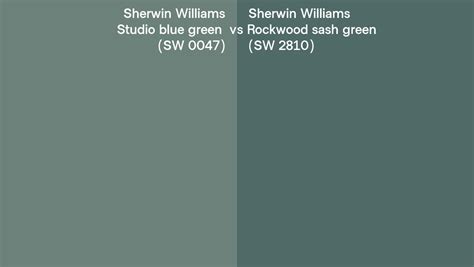 Sherwin Williams Studio Blue Green Vs Rockwood Sash Green Side By Side