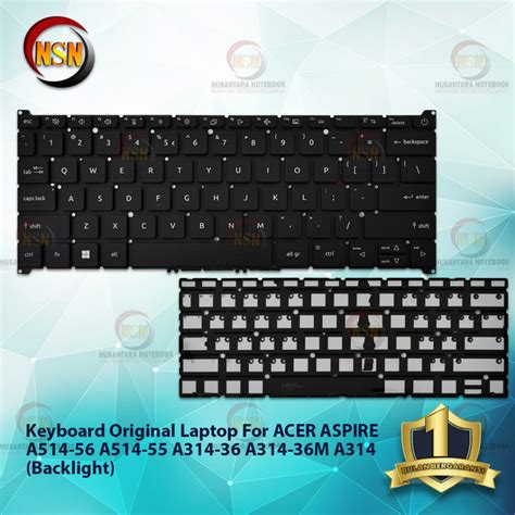 Jual Keyboard Original Laptop Acer Aspire A514 56 A314 A514 55 Tombol Power Backlight Shopee