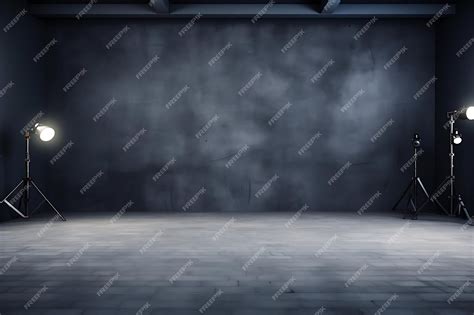 어두운 스튜디오 방 배경 배경 프리미엄 사진