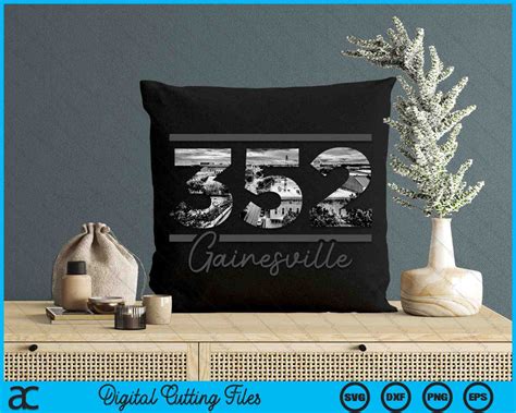 Gainesville 352 Area Code Skyline Florida Vintage Svg Cutting Files