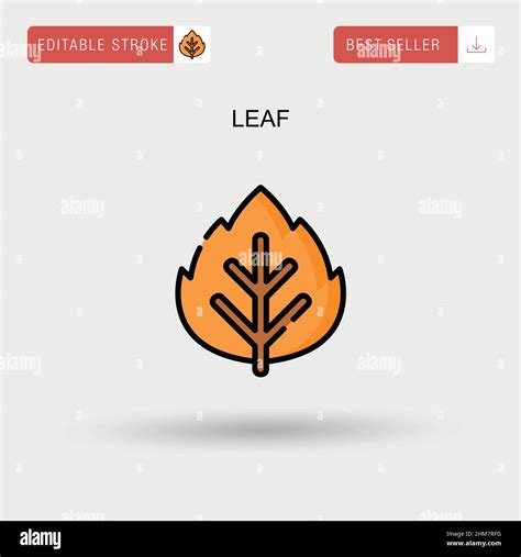 Leaf Simple Vector Icon Stock Vector Image And Art Alamy