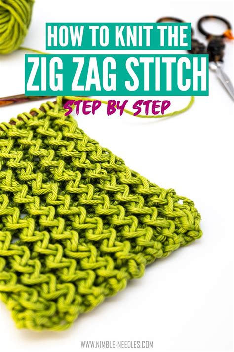 How To Knit The Zig Zag Stitch A Step By Step Tutorial For Knitting Beginners On This Beautiful