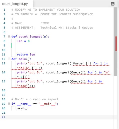 Solved I Count Longest Test Py TEST FILE FOR Chegg