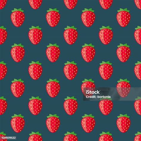 딸기 과일 원활한 패턴 딸기에 대한 스톡 벡터 아트 및 기타 이미지 딸기 벡터 배경 주제 Istock