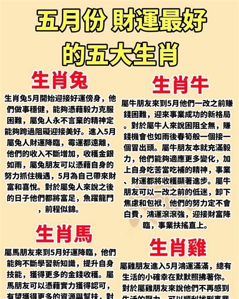 五月份，財運最旺的五大生肖！ Agonew