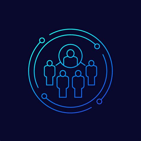 Coordinating People Coordinator Icon Linear Design 33712822 Vector
