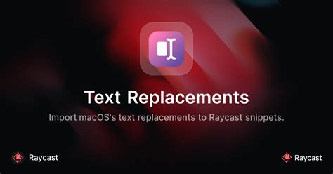 Raycast Store Text Replacements