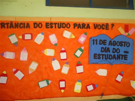 Ideias de murais para o Dia do Estudante 11 de Agosto SÓ ESCOLA