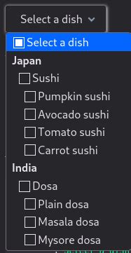 Wordpress Customize Drop Down List To Have Categories Sections