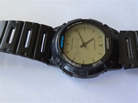 Casio World Time Twincept Digital Analog Quartz Watch Abx 20 1349 Etsy