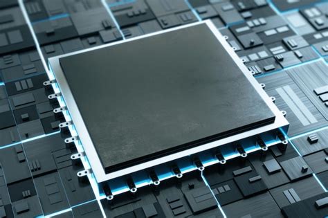 premium photo abstract circuit chip