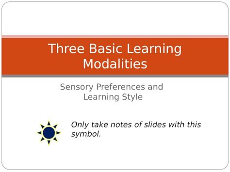 Ppt Three Basic Learning Modalities Dokumentips