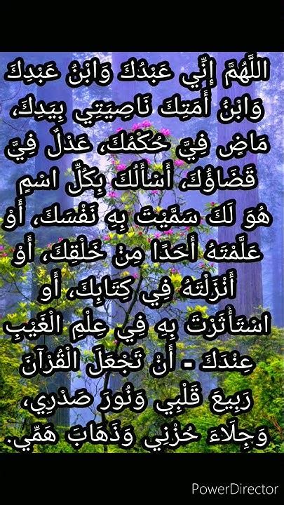 دعاء الهم والحزن اللهم إني عبدك وابن عبدك وابن أمتك ناصيتي بيدك