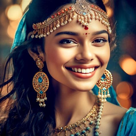 Premium Ai Image A Pretty Indian Girl Wearing Saree And Strong