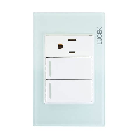 PLACA LUCEK CRYSTAL C APAG Y CTO BLANCO CRYSTAL ELÉCTRICA BALMEX