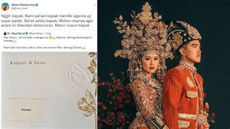 Diundang Jokowi Ke Nikahan Kaesang Dan Erinda Gudono Rizal Ramli Tak