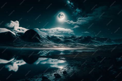 Premium Photo A Picture Of A Dark Starry Night Sky With The Moon Shining