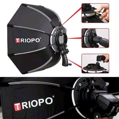 Jual Softbox Triopo Octagonal K65 Diameter 65cm For Flash Universal Shopee Indonesia