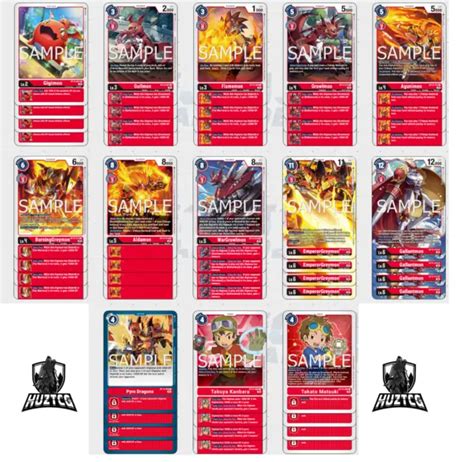 DIGIMON TCG BT12 Full Red EmperorGreymon Gallantmon Playset Deck EUR
