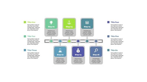 Best Free Blue Green Work Flow Chart Element Google Slide Themes And Powerpoint Templates For
