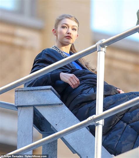 Gigi Hadid Flaunts Taut Tummy While Shooting Maybelline Mascara