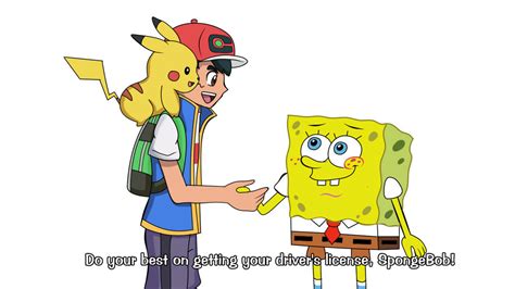 Ash Ketchum And Spongebob Farewell By Cristiandarkradx On Deviantart