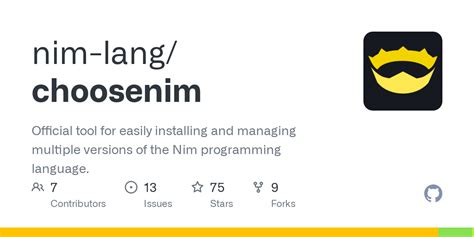 Github Nim Langchoosenim Official Tool For Easily Installing And