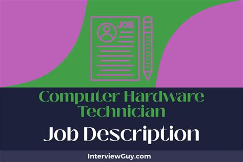 Computer Hardware Technician Job Description Updated For 2025