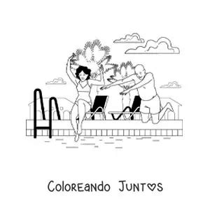 25 Dibujos De Piscinas Para Colorear Gratis Coloreando Juntos