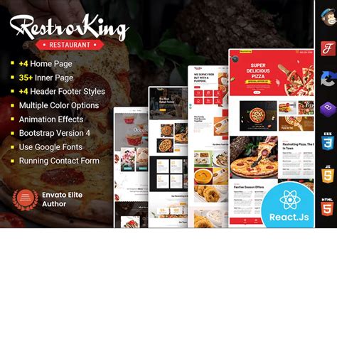 Free Restroking Cake Pizza And Bakery Bootstrap 4 Template Masterbundles