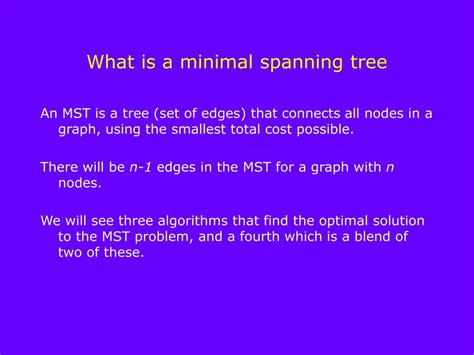 PPT Minimal Spanning Tree Problems PowerPoint Presentation Free Download ID