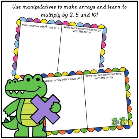 Multiplication Arrays 2 5 And 10 Manipulatives Multiplication Center