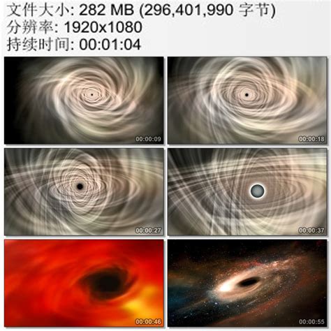 宇宙太空星云星系漩涡与黑洞高清实拍视频素材虎窝淘
