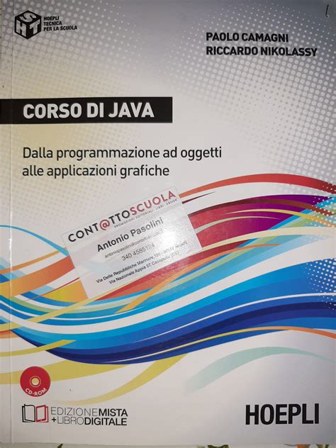 Corso Di Java Dalla Programmazione Ad Oggetti Alle Applicazioni