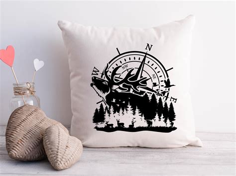 Hunting Compass Svg Deer Hunting Svg Deer Hunter Svg Etsy