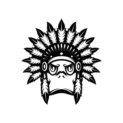 Duck Apache Outline Mascot Design 29292783 Vector Art At Vecteezy
