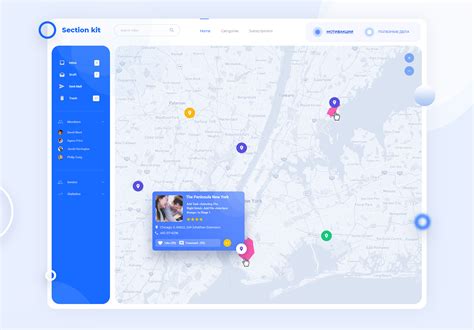 WEb Design Ui Ux Landing Page Map Behance
