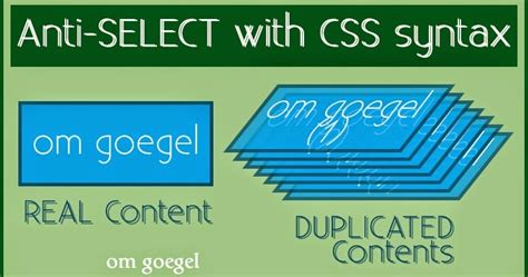 Melindungi Content Dari Copy Paste Dengan CSS Om Goegel