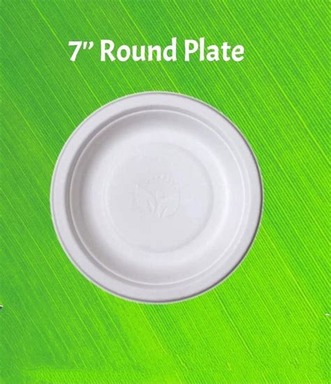 7 Inch Sugarcane Bagasse Plates At ₹ 240piece In Kolkata Id