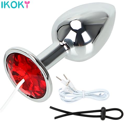 Ikoky Electric Shock Set Penis Stimulator Sex Toys For Men Anal Plug