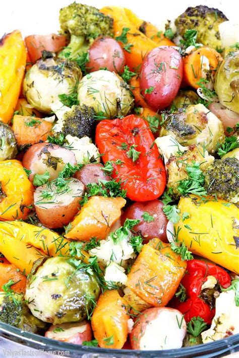 Simple Roasted Mixed Vegetables Recipe Valyas Taste Of Home