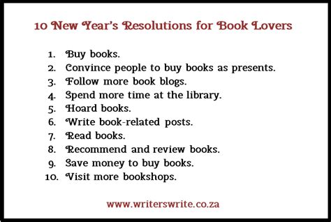 New Year S Resolutions For Book Lovers Writers Write